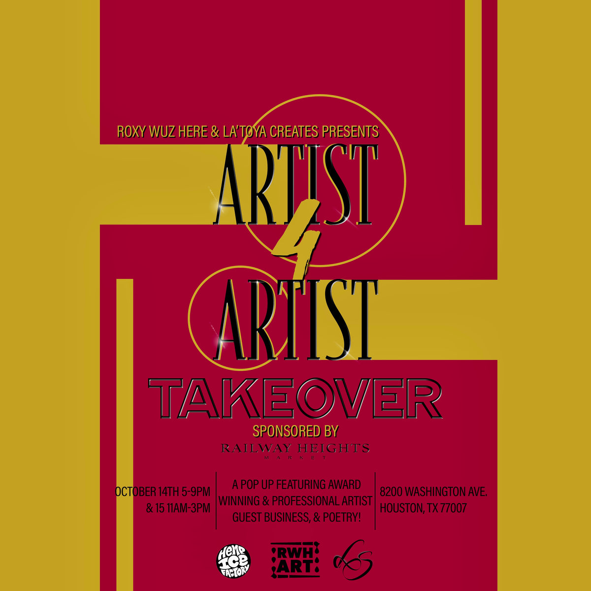 Artists 4 Artists Takeover at Railway Heights Market – Roxy Wuz Here Art